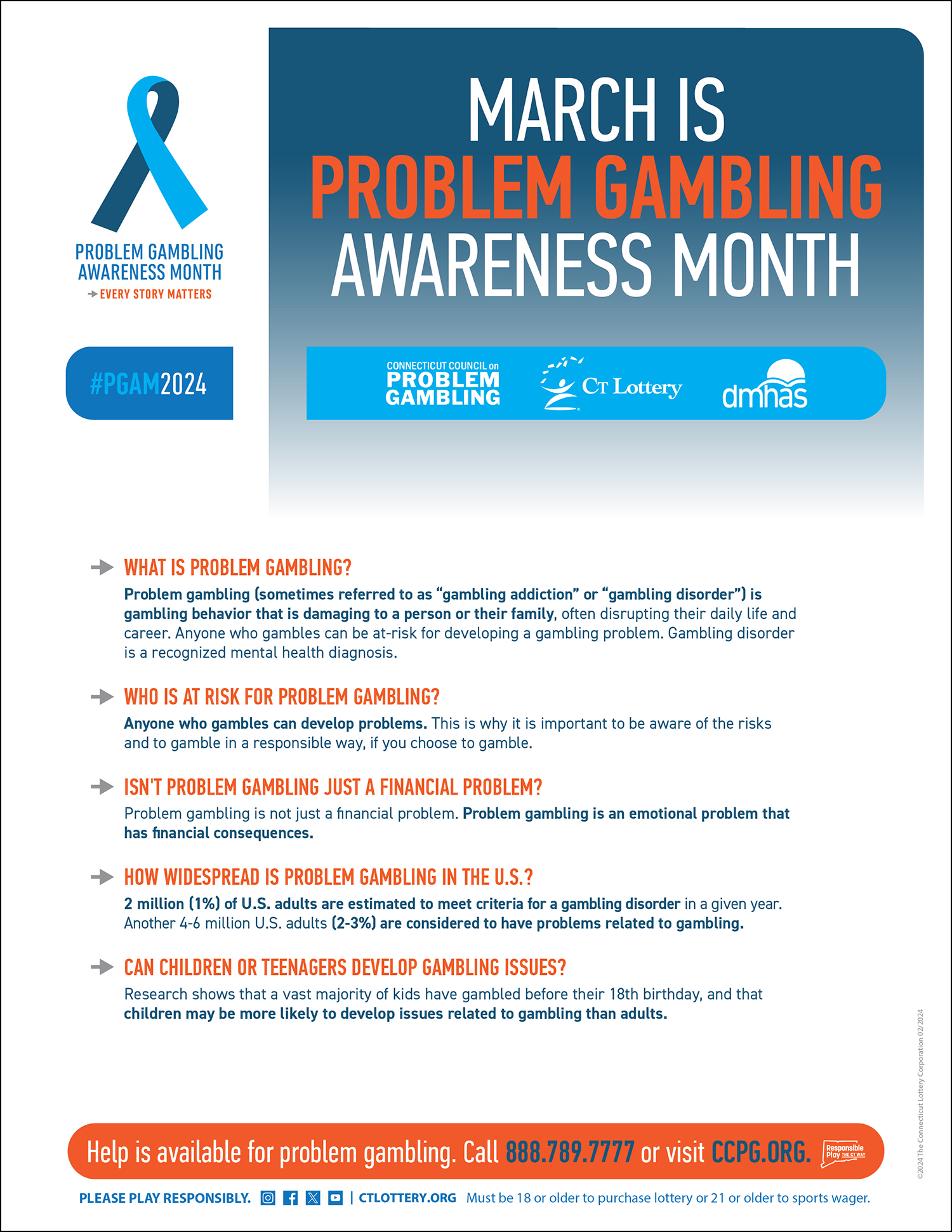 CT Lottery Official Web Site - Problem Gambling Awareness Month